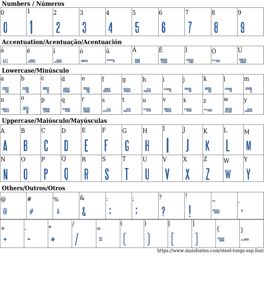 STEEL TONGS ESP: Free Font Download | MaisFontes