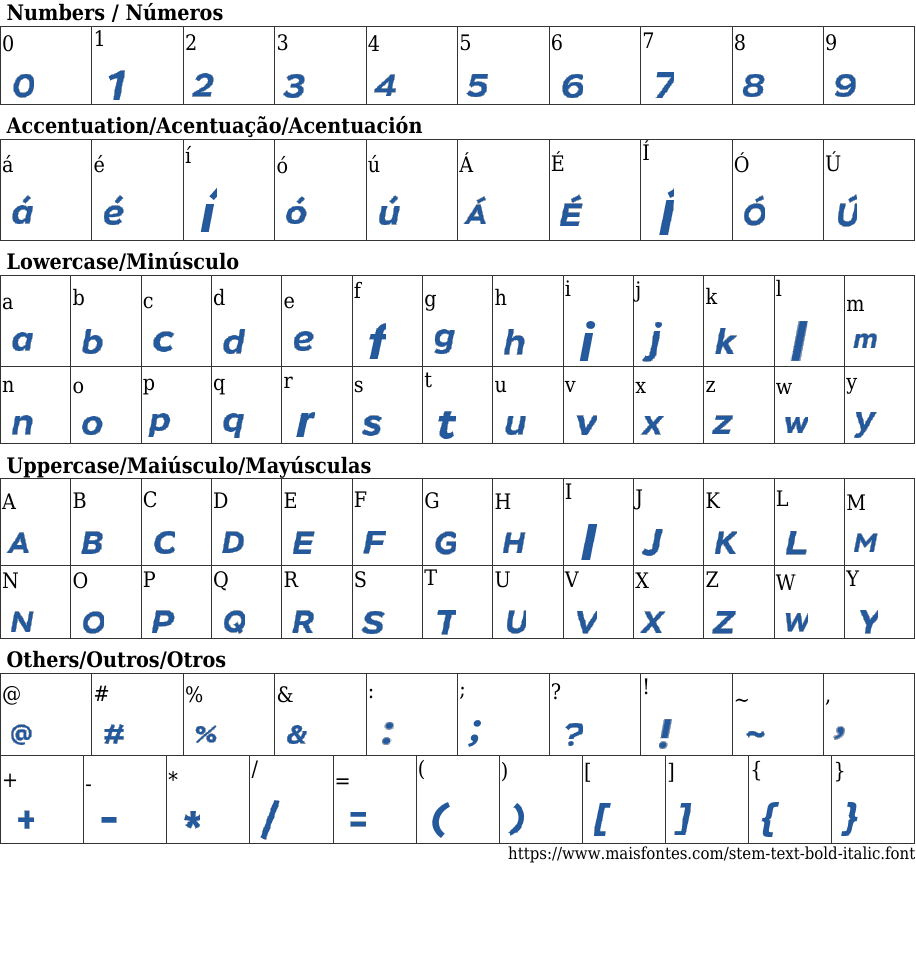 Stem Text Bold Italic Font: Free Download | MaisFontes