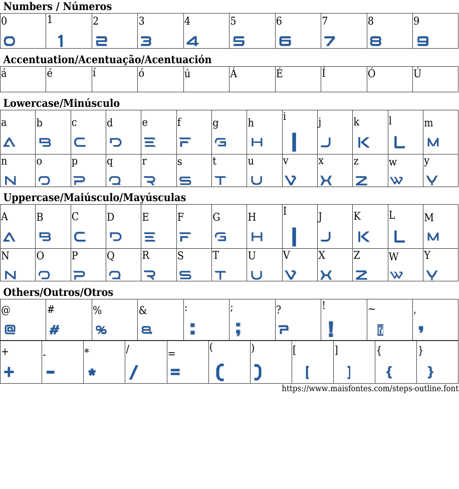 STEPS Outline: Free Font Download | MaisFontes