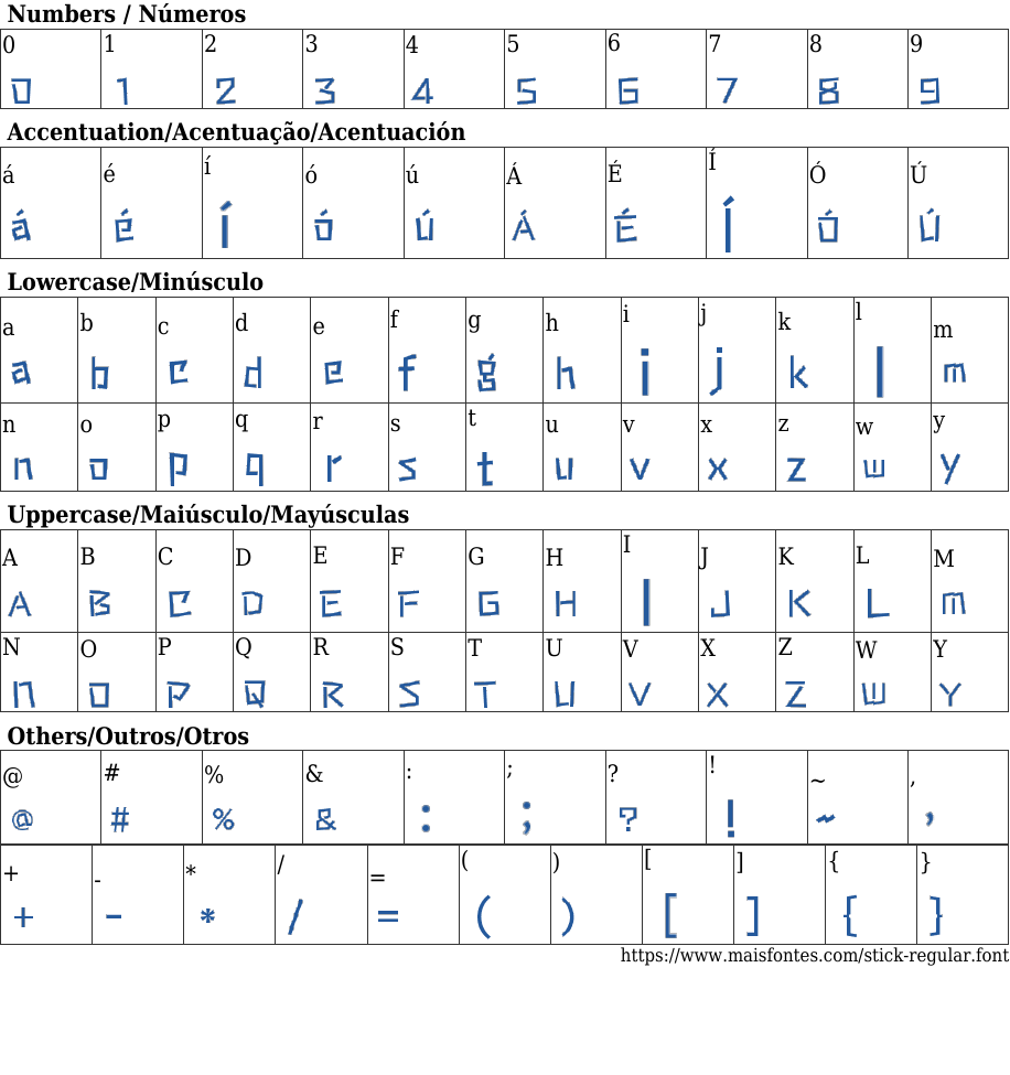Stick Regular: Free Font Download | MaisFontes