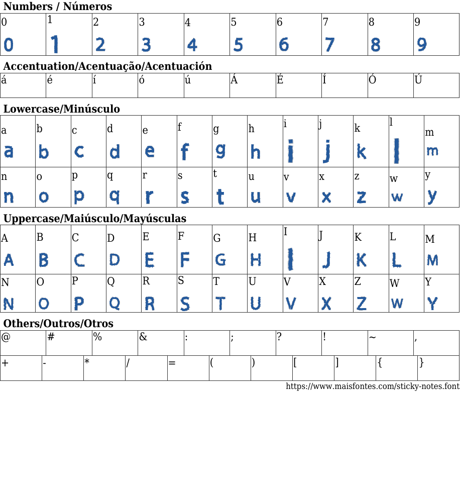 Sticky Notes: Free Font Download | MaisFontes