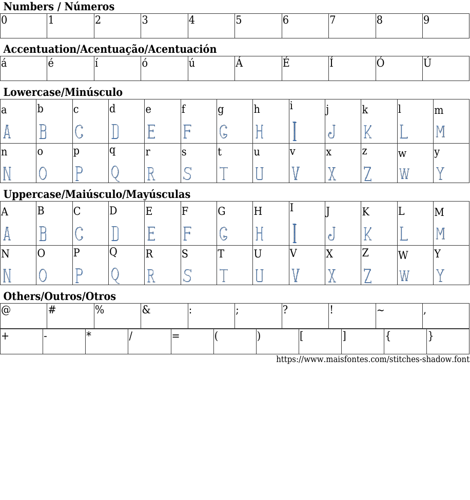 Stitches shadow: Baixar Fonte Grátis | MaisFontes