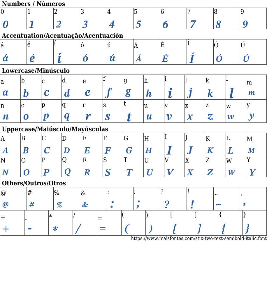 STIX Two Text SemiBold Italic: Free Font Download | MaisFontes