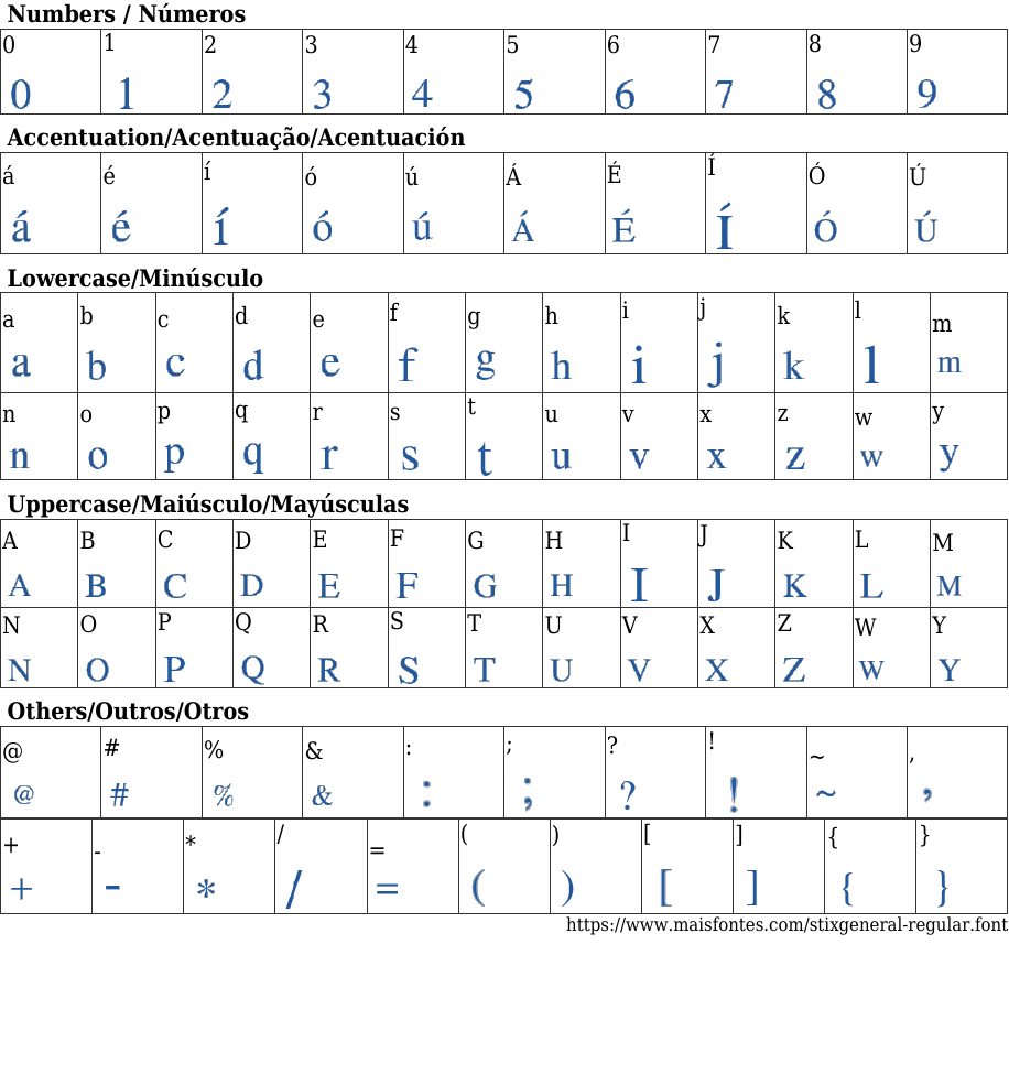 STIXGeneral Regular font download | MaisFontes.com