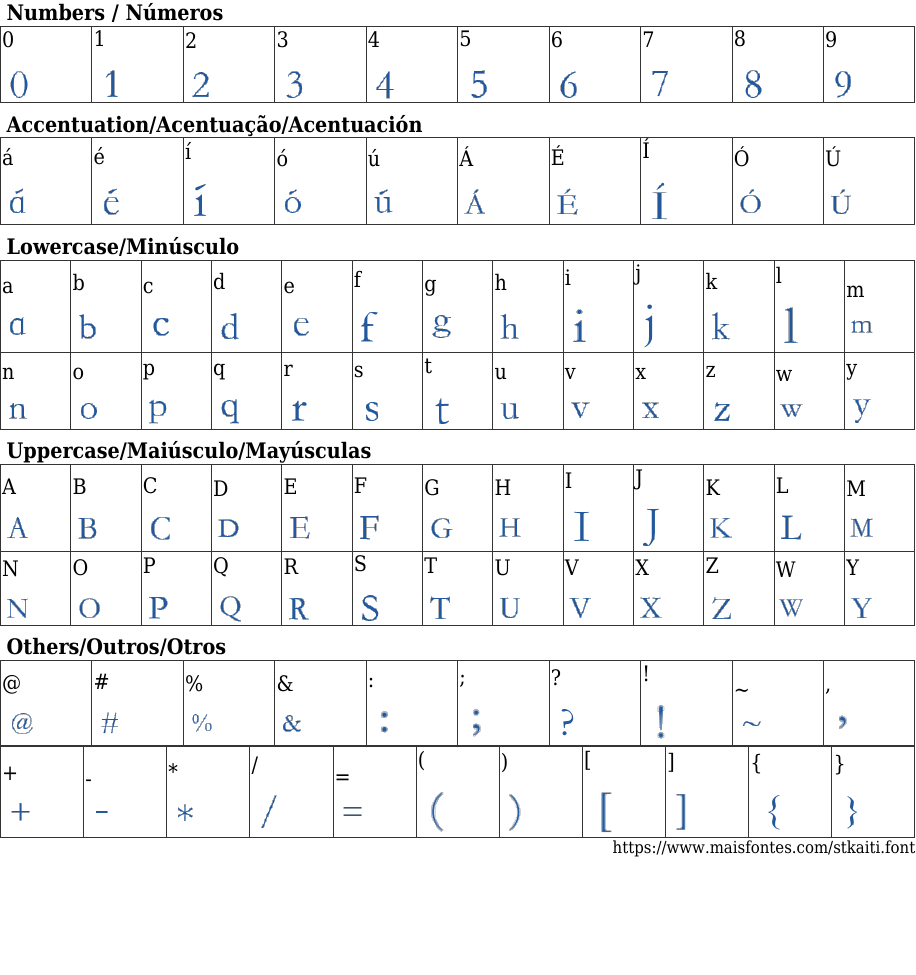 STKaiti：免费字体下载 | MaisFontes