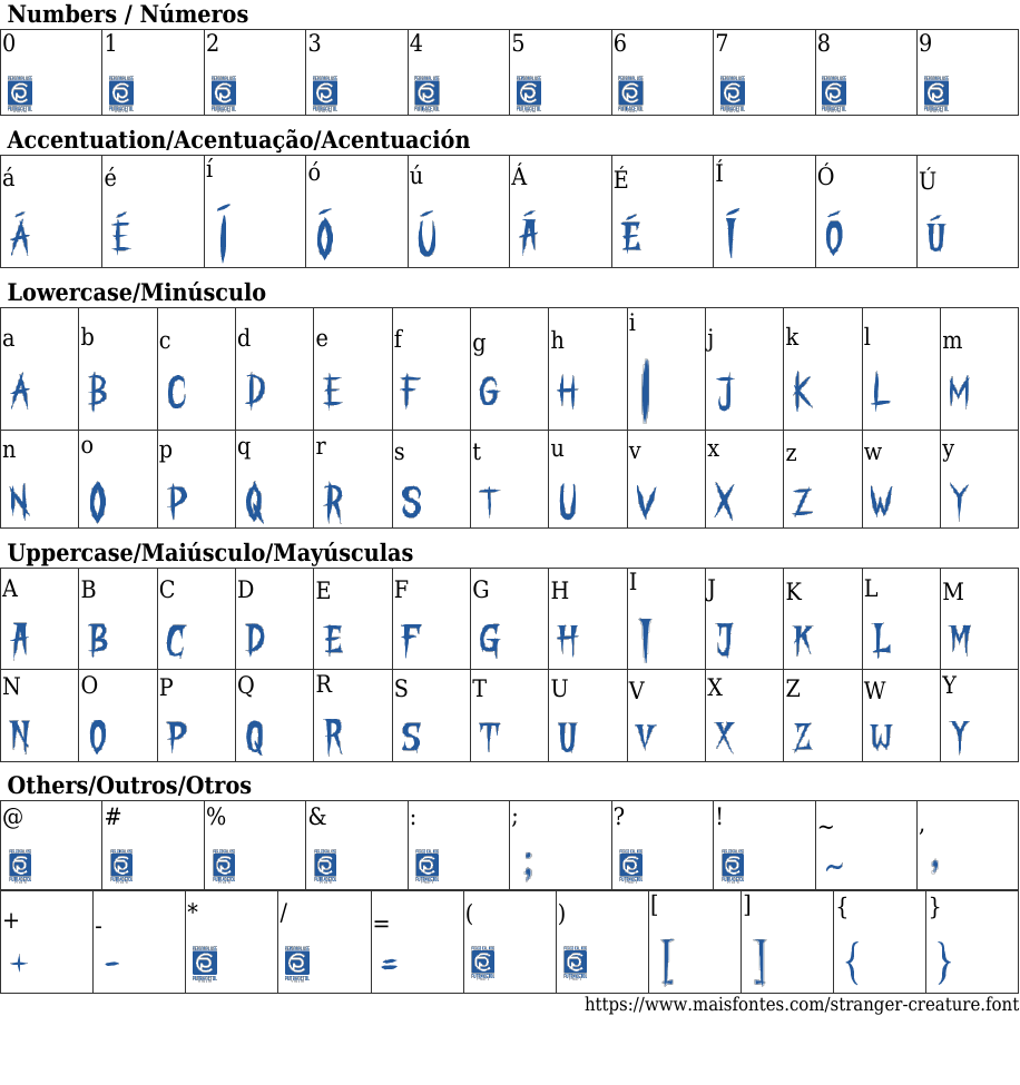 STRANGER CREATURE: Free Font Download | MaisFontes
