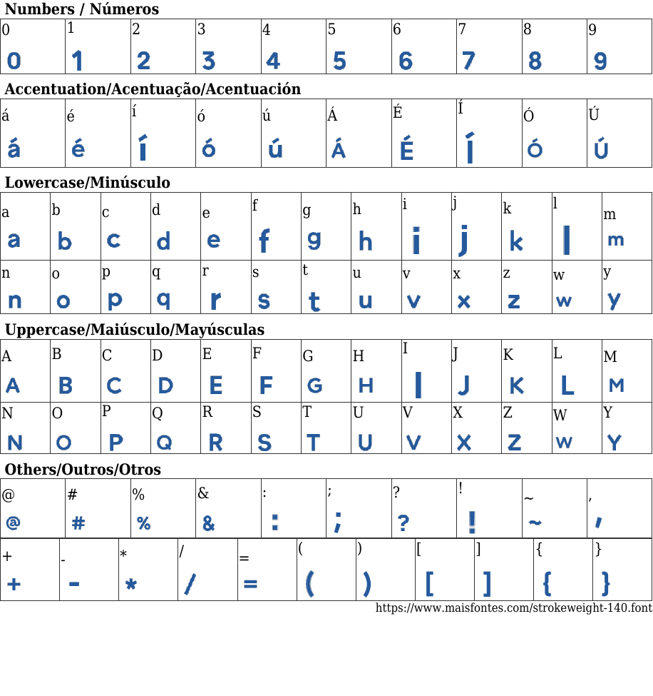 StrokeWeight 140 Font: Free Download | MaisFontes