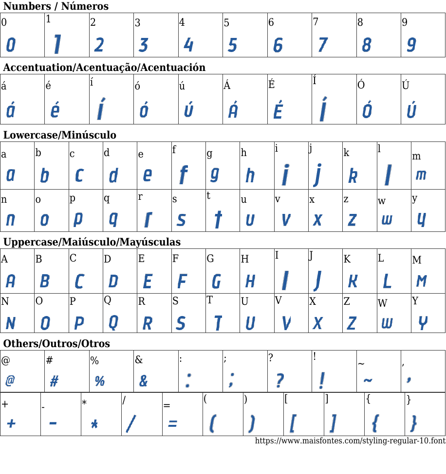 Styling Regular 10: Free Font Download | MaisFontes