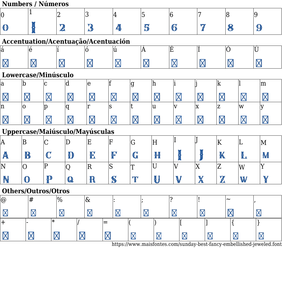 SUNDAY BEST FANCY EMBELLISHED JEWELED: Free Font Download | MaisFontes
