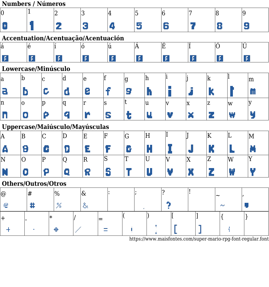Super Mario RPG Font Regular: Baixar Fonte Grátis | MaisFontes