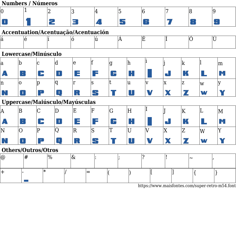 Super Retro M54: Baixar Fonte Grátis | MaisFontes