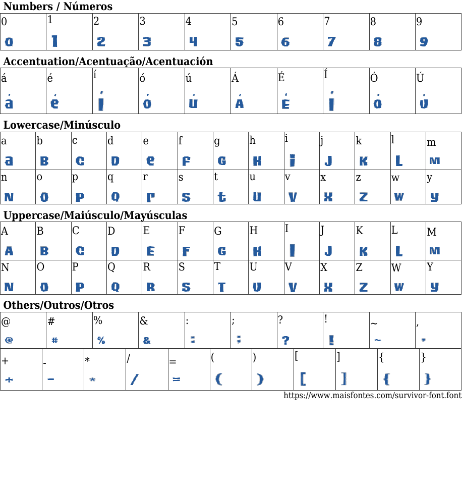 Survivor: Free Font Download | MaisFontes