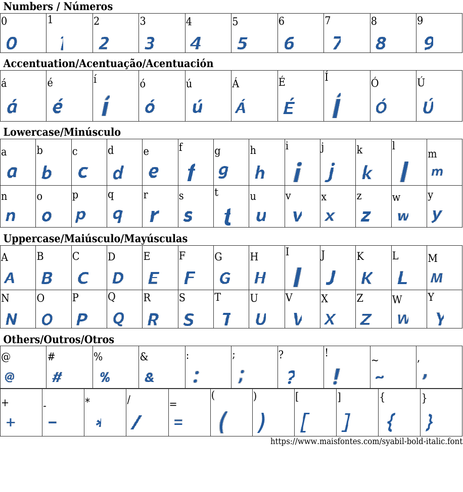 Syabil Bold Italic Font: Free Download | MaisFontes