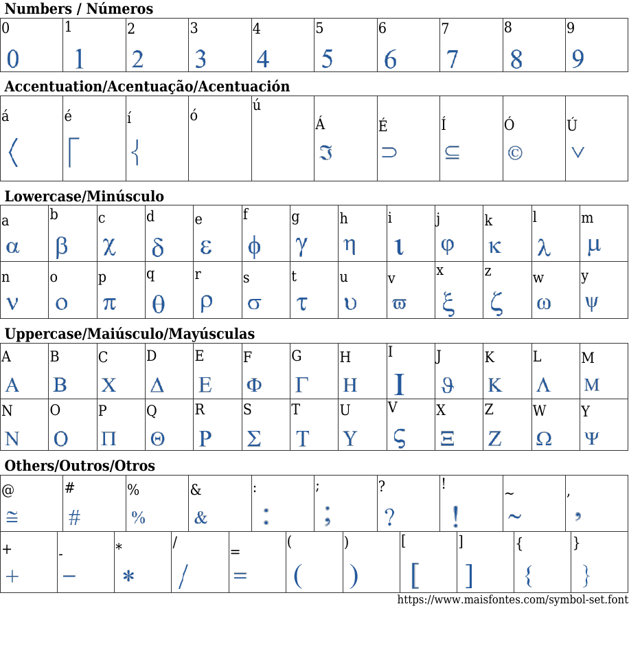 Symbol MS Set: Free Font Download | MaisFontes