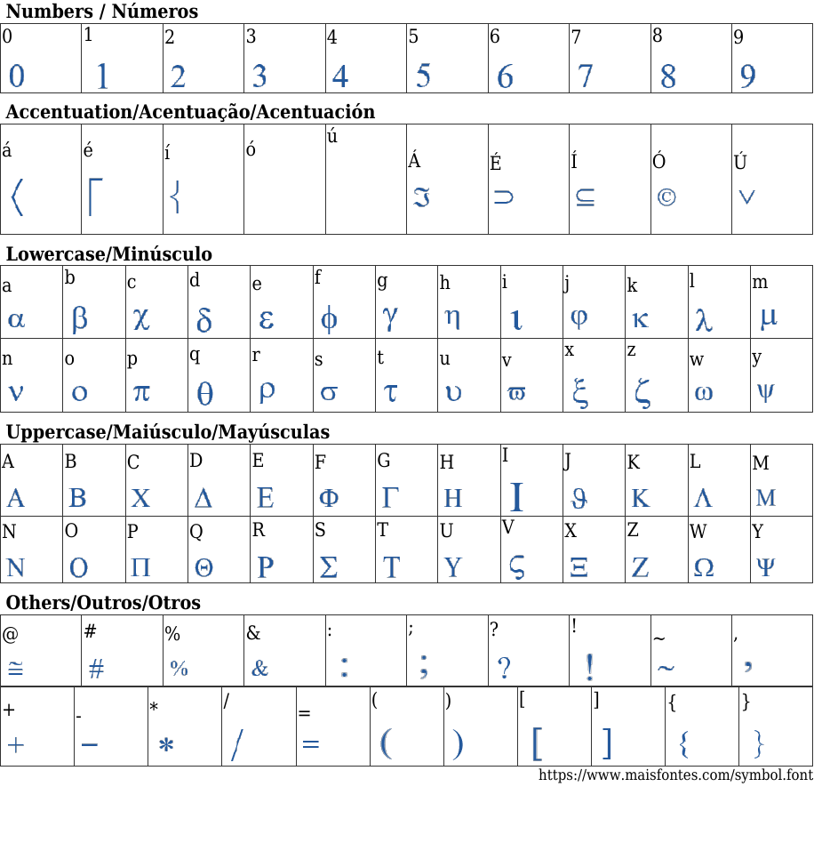 Symbol MS Font: Free Download | MaisFontes
