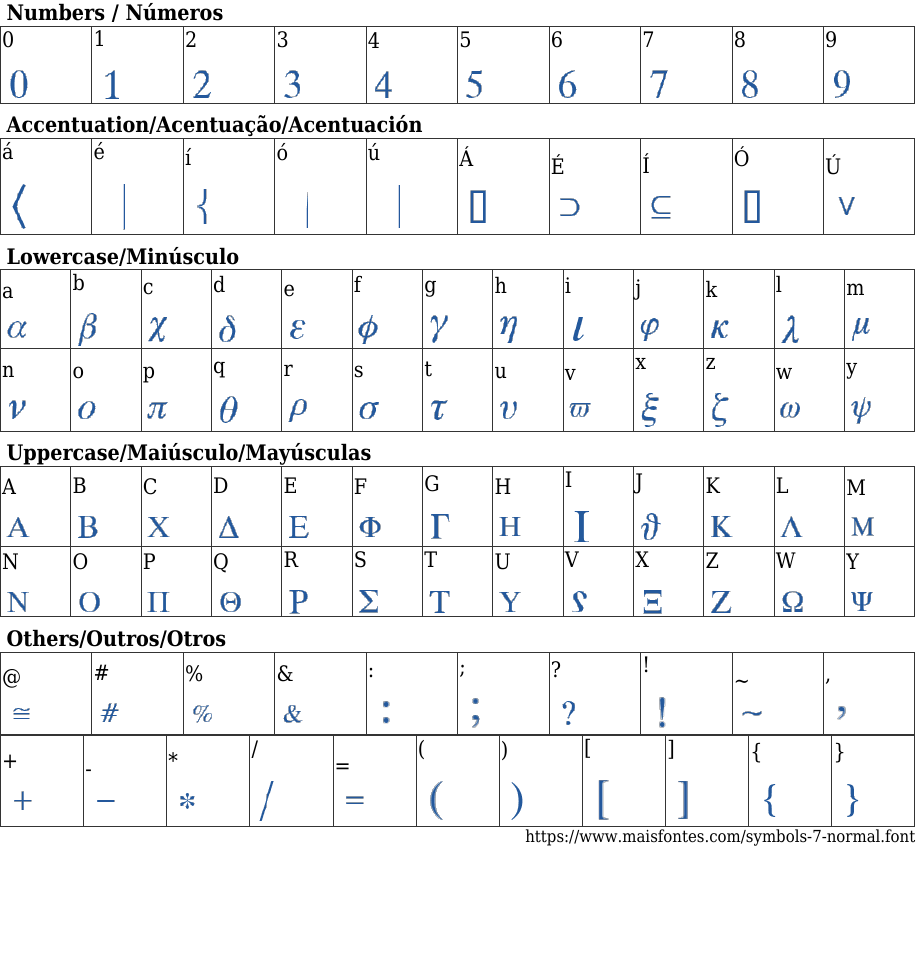 Symbol MS Alternate 7 Normal: Baixar Fonte Grátis | MaisFontes