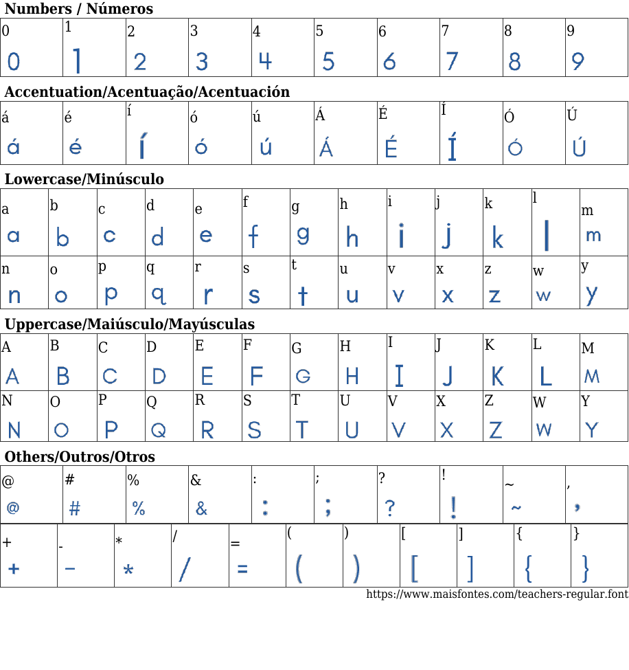 Teachers Regular Font: Free Download | MaisFontes