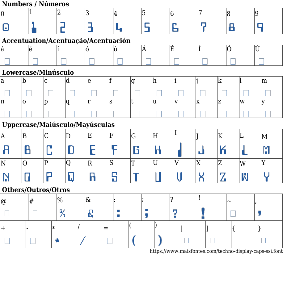 TECHNO DISPLAY CAPS SSI: Baixar Fonte Grátis | MaisFontes