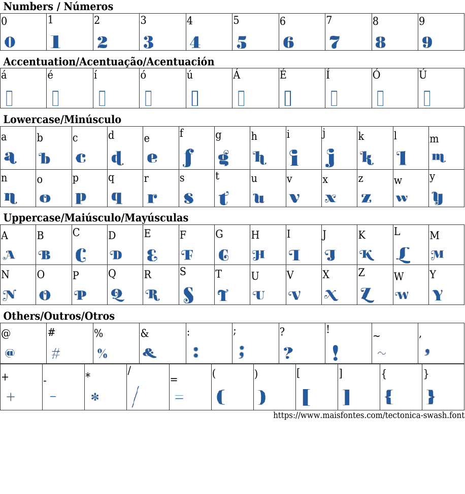 Tectonica Swash font download | MaisFontes.com
