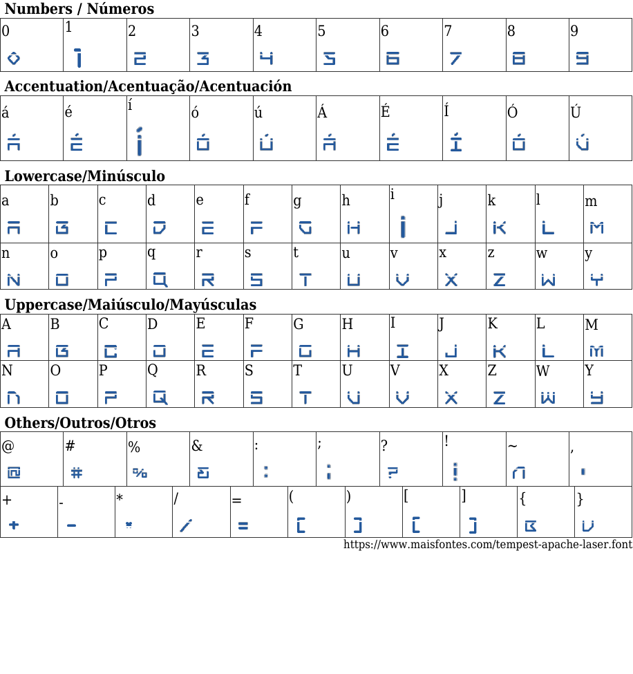 Tempest Apache Laser: Baixar Fonte Grátis | MaisFontes