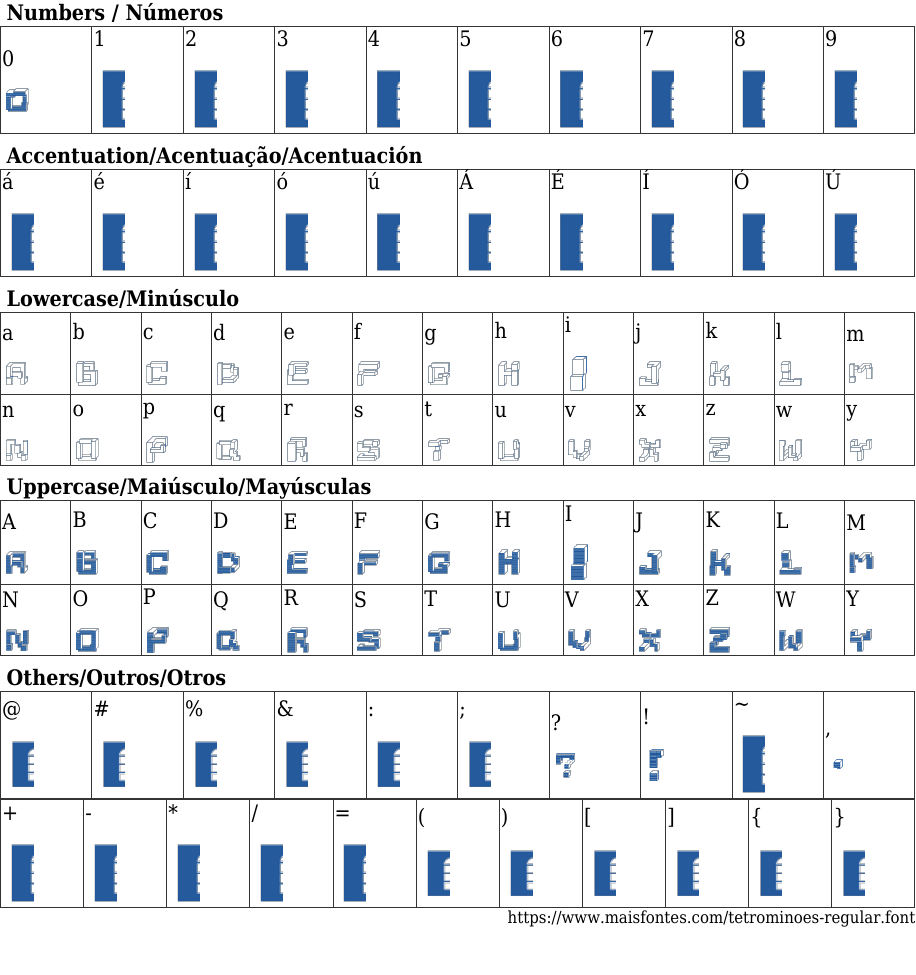 Tetrominoes Regular: Baixar Fonte Grátis | MaisFontes