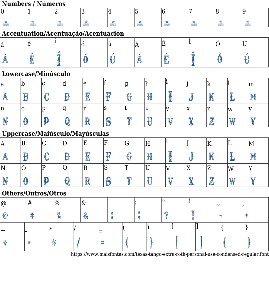 TEXAS TANGO EXTRA ROTH Condensed Font: Free Download | MaisFontes