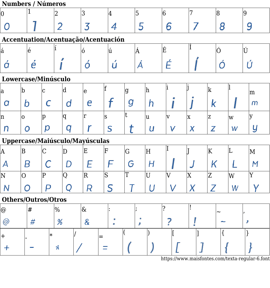 Texta Regular 6: Free Font Download | MaisFontes