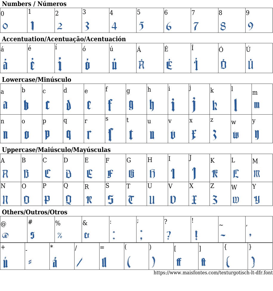 Textur Gotisch LT DFR: Baixar Fonte Grátis | MaisFontes