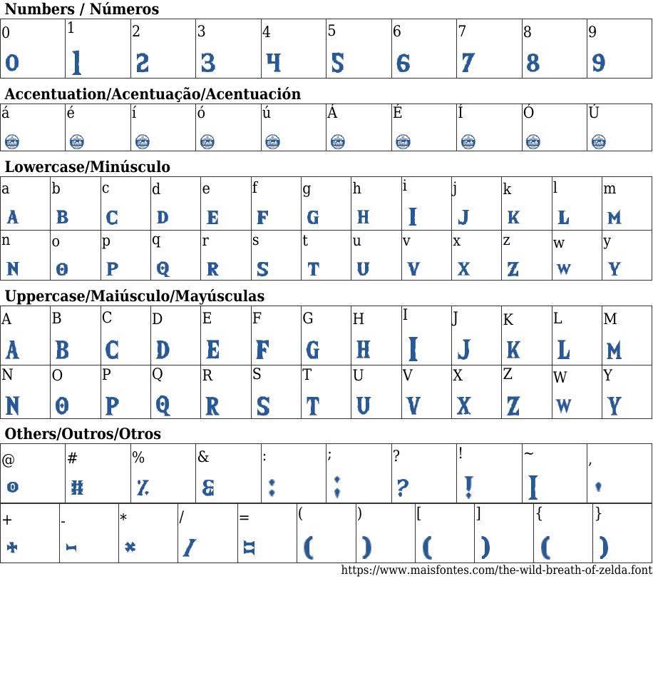 The Wild Breath of Zelda: Free Font Download | MaisFontes