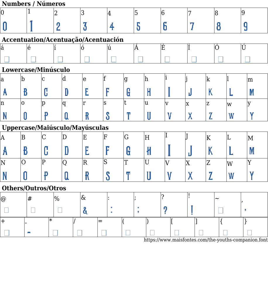 THE YOUTHS COMPANION: Free Font Download | MaisFontes