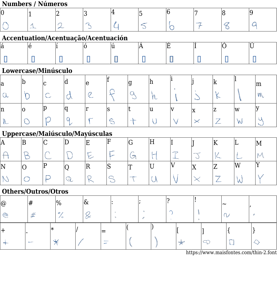 Thin Hand: Free Font Download | MaisFontes