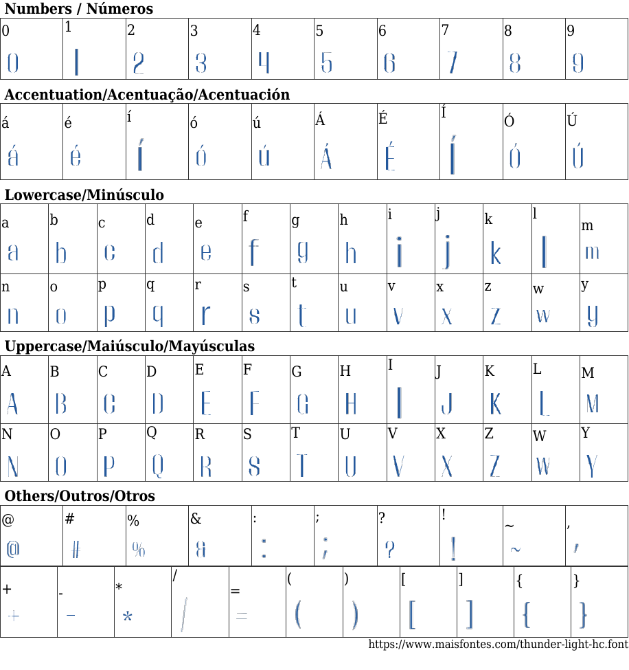 Thunder HC Light: Free Font Download | MaisFontes