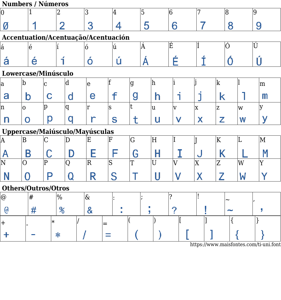 TI Uni: Free Font Download | MaisFontes