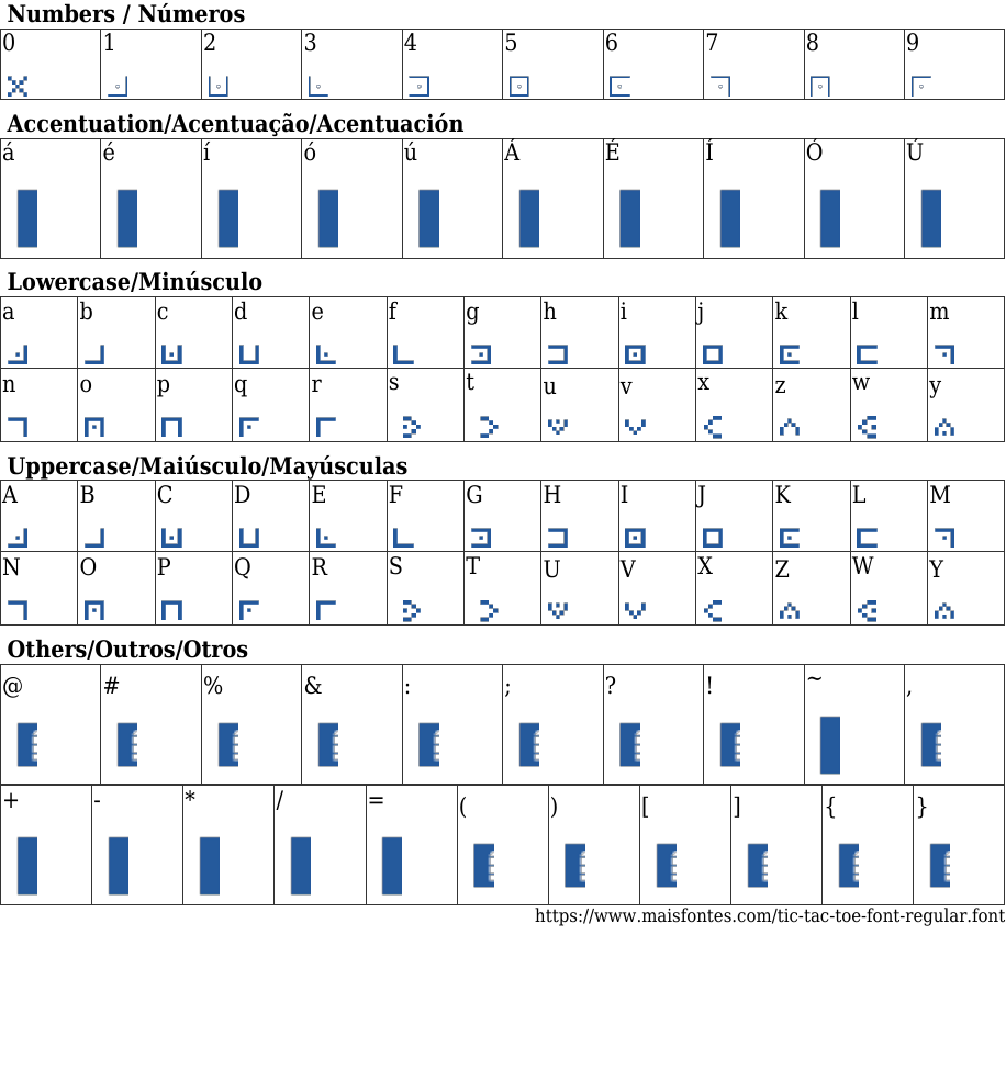 Tic Tac Toe Font Regular: Free Font Download | MaisFontes