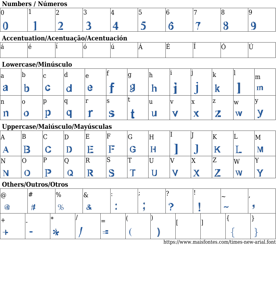 Times New Arial: Free Font Download | MaisFontes