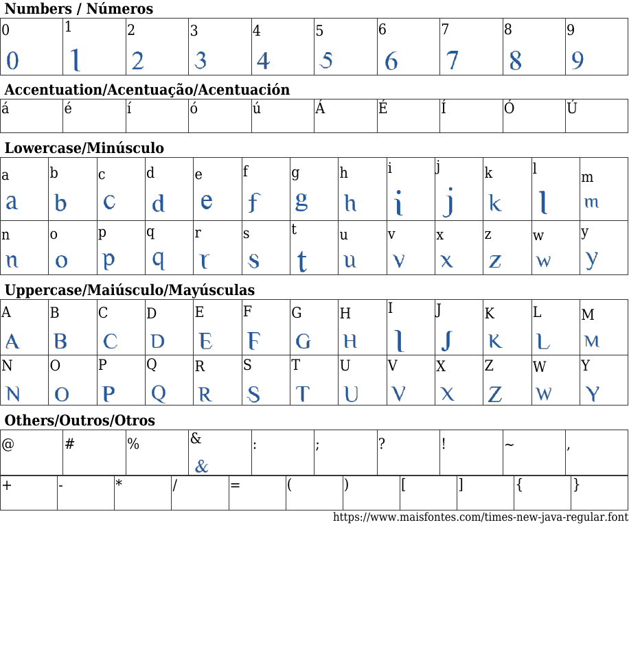 Times New Java Regular: Baixar Fonte Grátis | MaisFontes