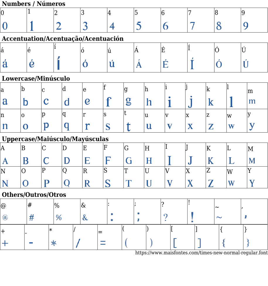Times New Normal Regular: Download Free Font | MaisFontes