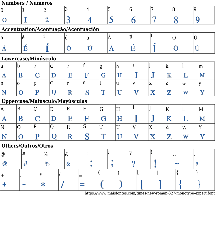 Times New Roman 327 Monotype Expert Font: Free Download | MaisFontes