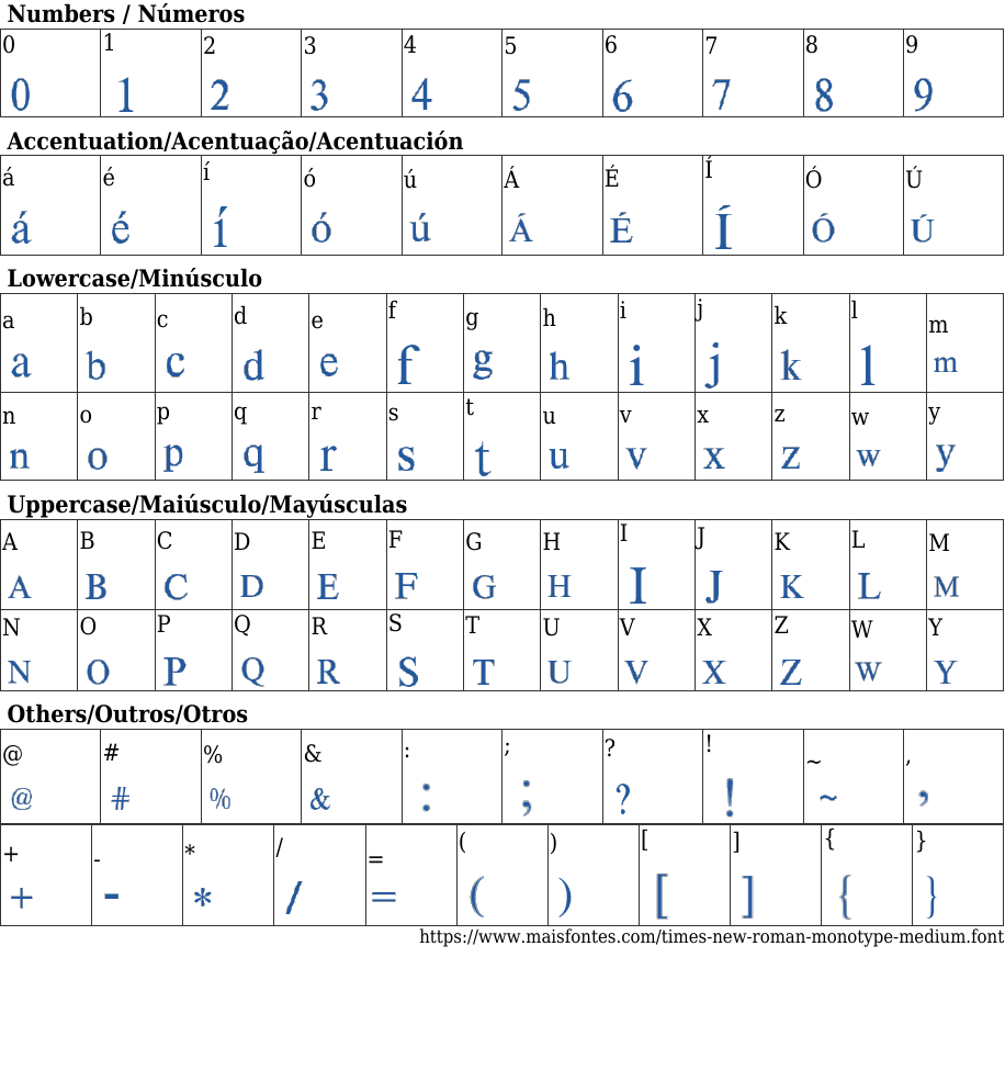 Times New Roman Monotype Medium Font: Free Download | MaisFontes