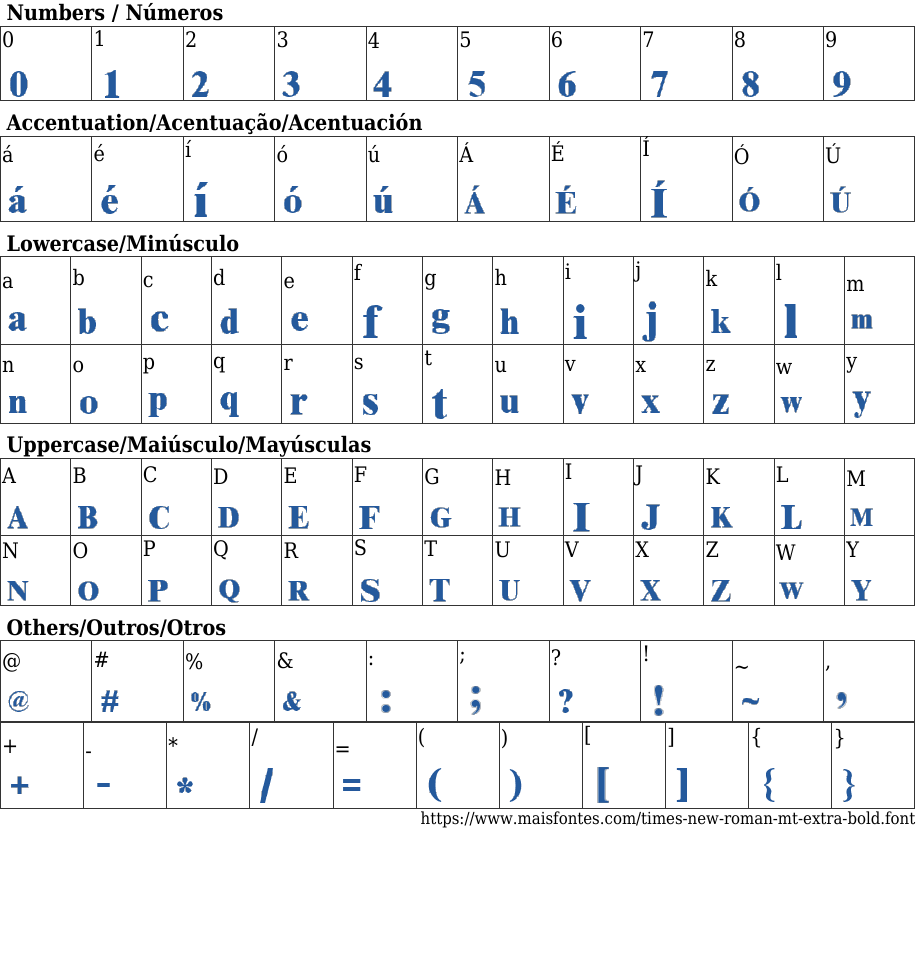 Times New Roman MT Extra Bold: Download Free Font | MaisFontes