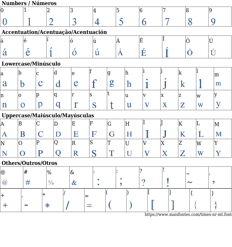 Times NR MT Font: Free Download | MaisFontes