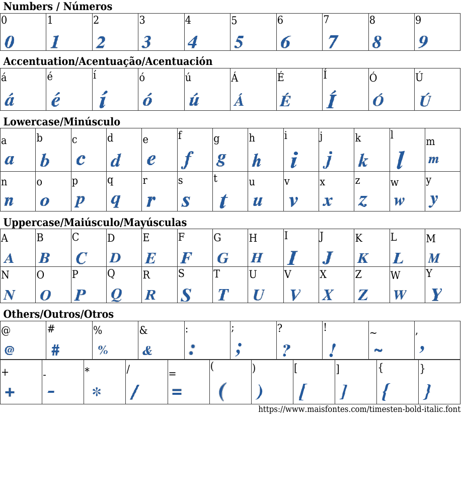 Times Ten Bold Italic Font: Free Download | MaisFontes