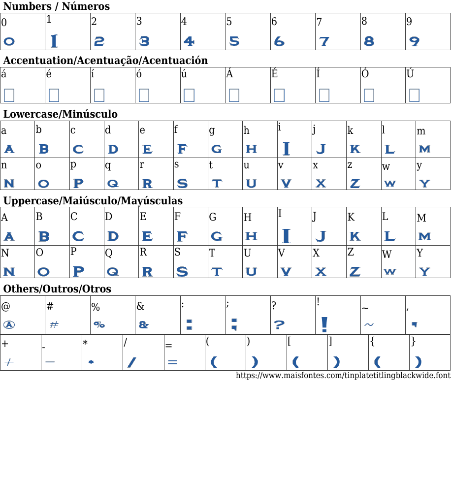 Tinplate Titling Black Wide: Free Font Download | MaisFontes