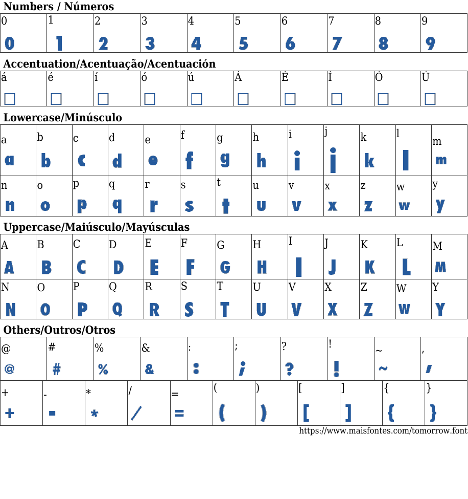 TOMORROW Font: Free Download | MaisFontes