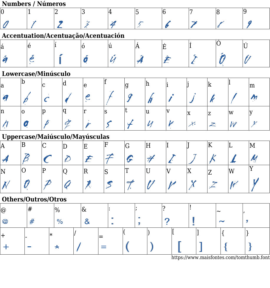 TOMTHUMB: Free Font Download | MaisFontes