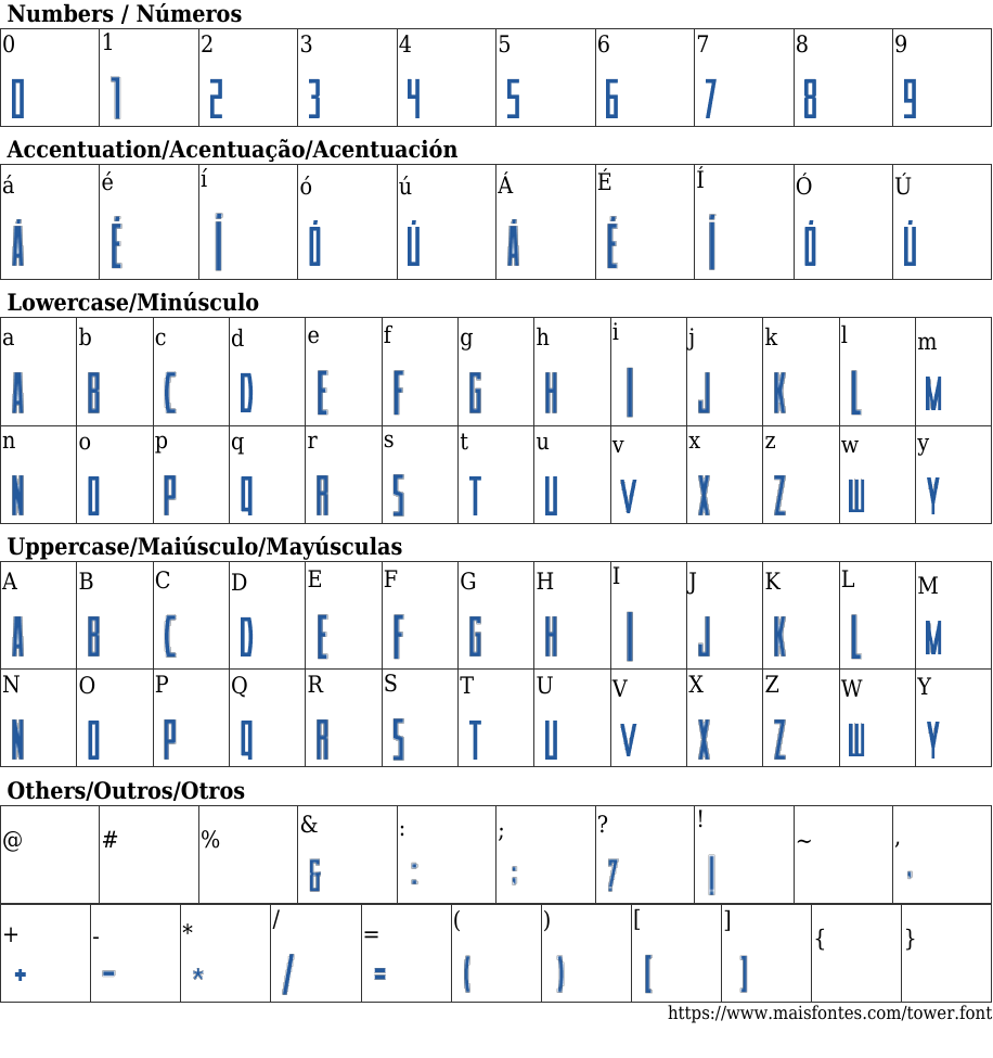 Tower: Free Font Download | MaisFontes