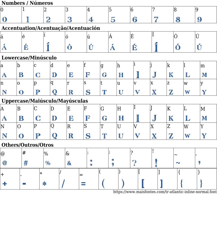 TR Atlantic Inline Normal: Free Font Download | MaisFontes