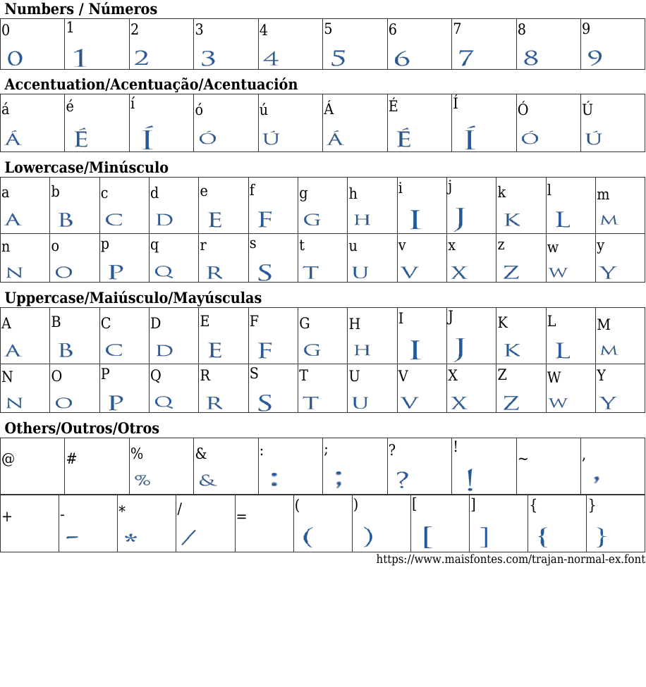 Trajan Normal Extended: Free Font Download | MaisFontes