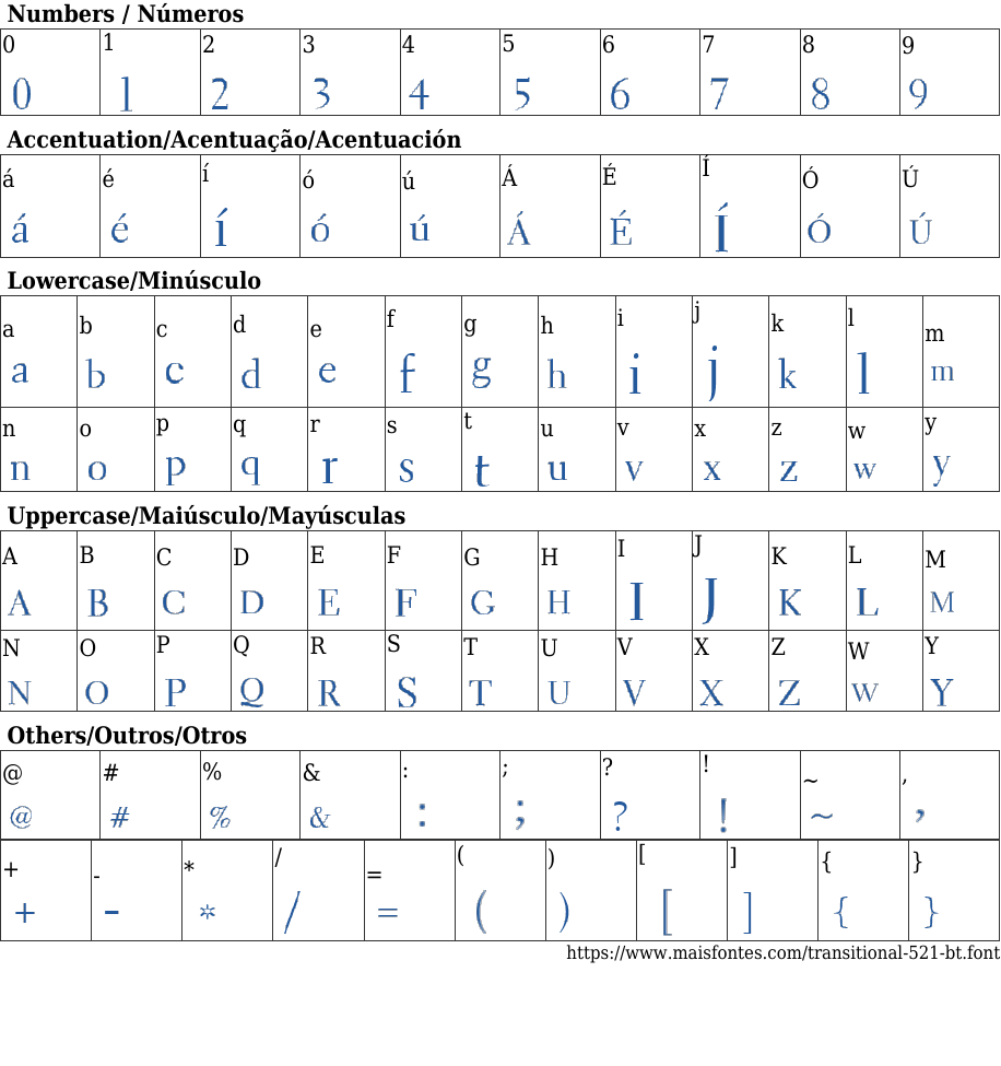 Transitional 521 BT: Free Font Download | MaisFontes