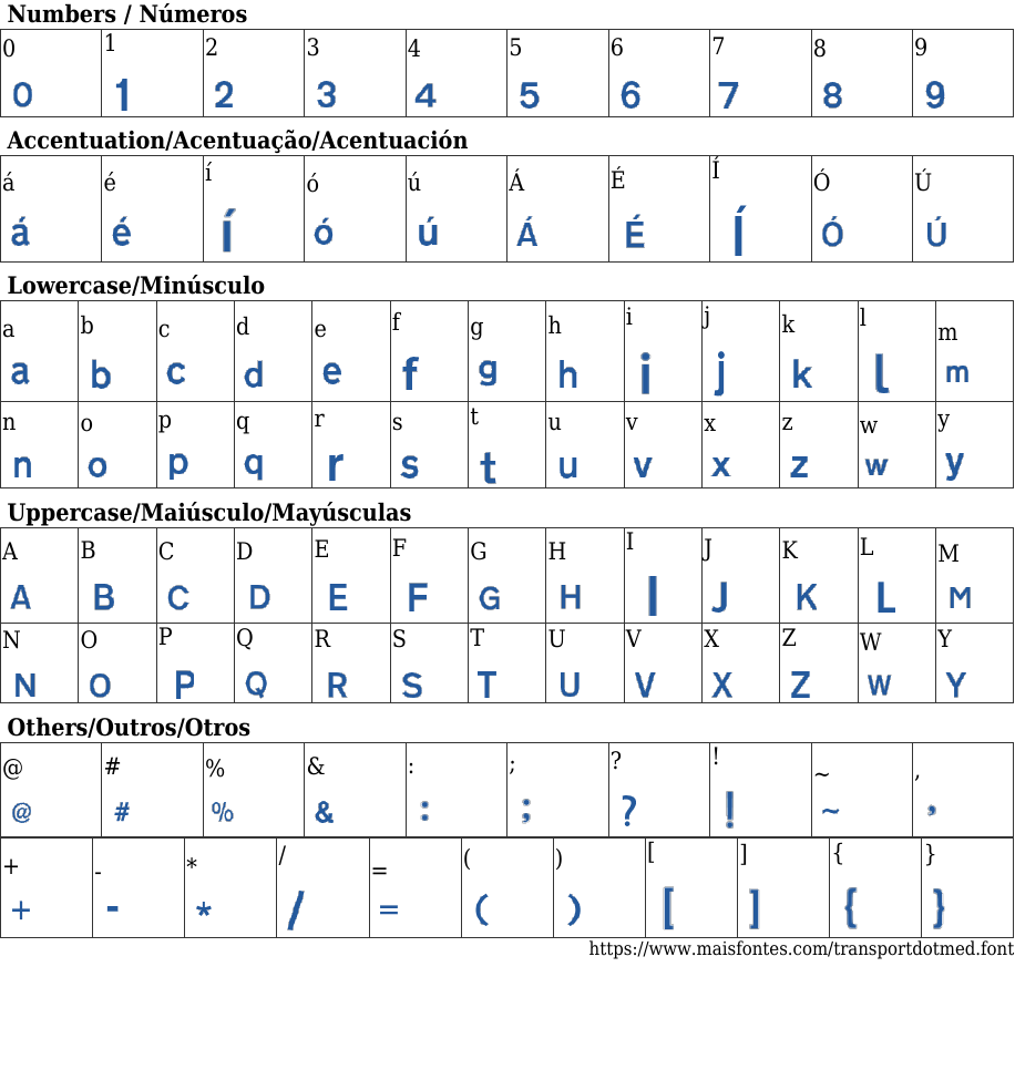Transport DOT Medium: Free Font Download | MaisFontes